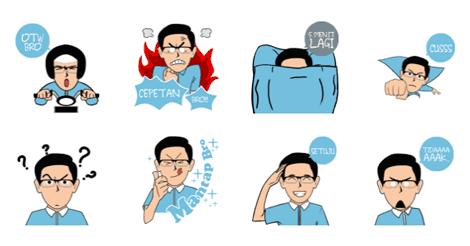 Sticker MUHRID Hadir di Toko Sticker LINE